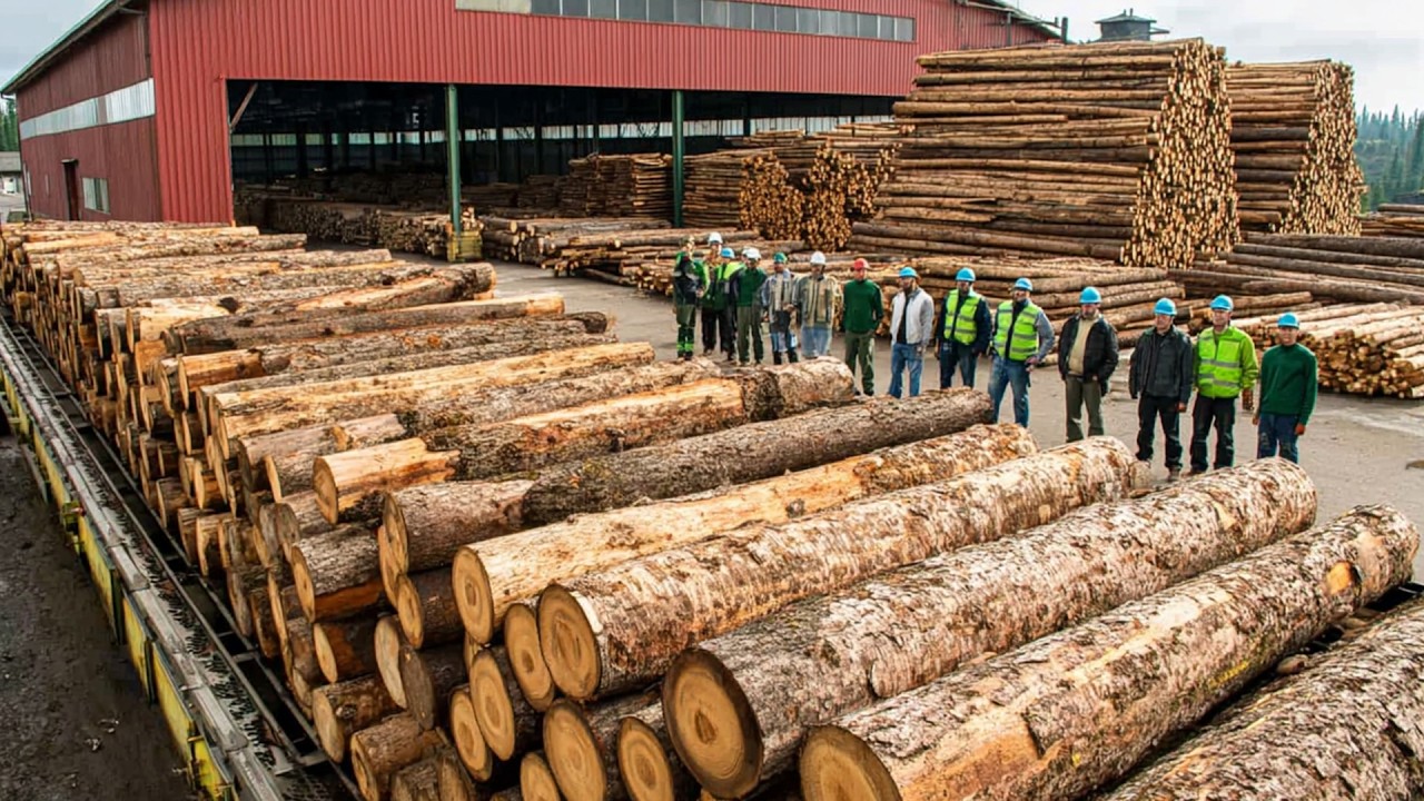 How Most Advanced Timber Mills Turn Logs Into Perfect Lumber | From ...