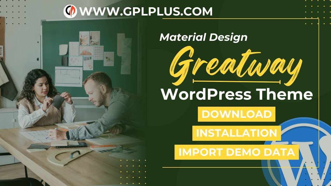 Greatway - Material Design WordPress Theme , Download , Installation & Import Demo Data - YouTube