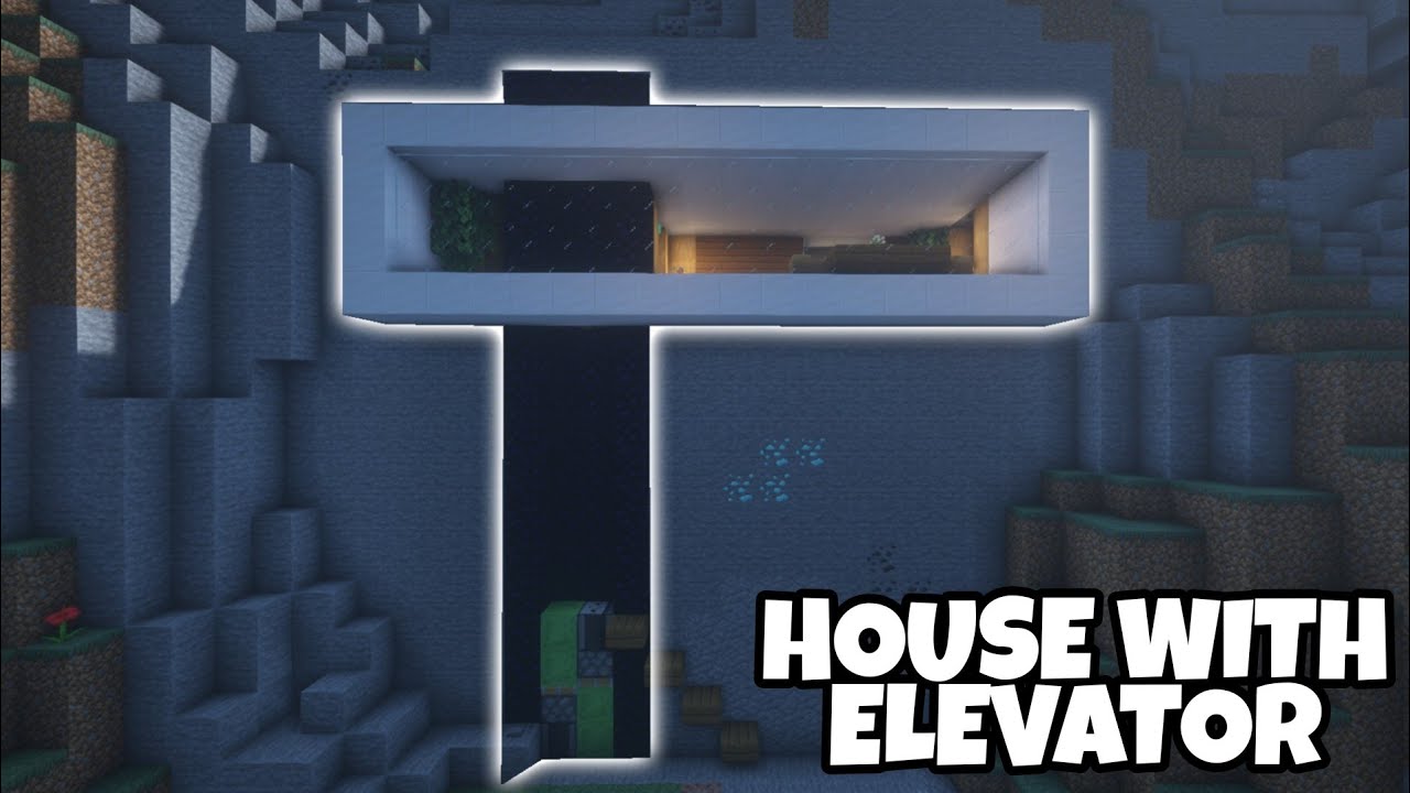 Minecraft: Mountain Base with Elevator Tutorial - YouTube