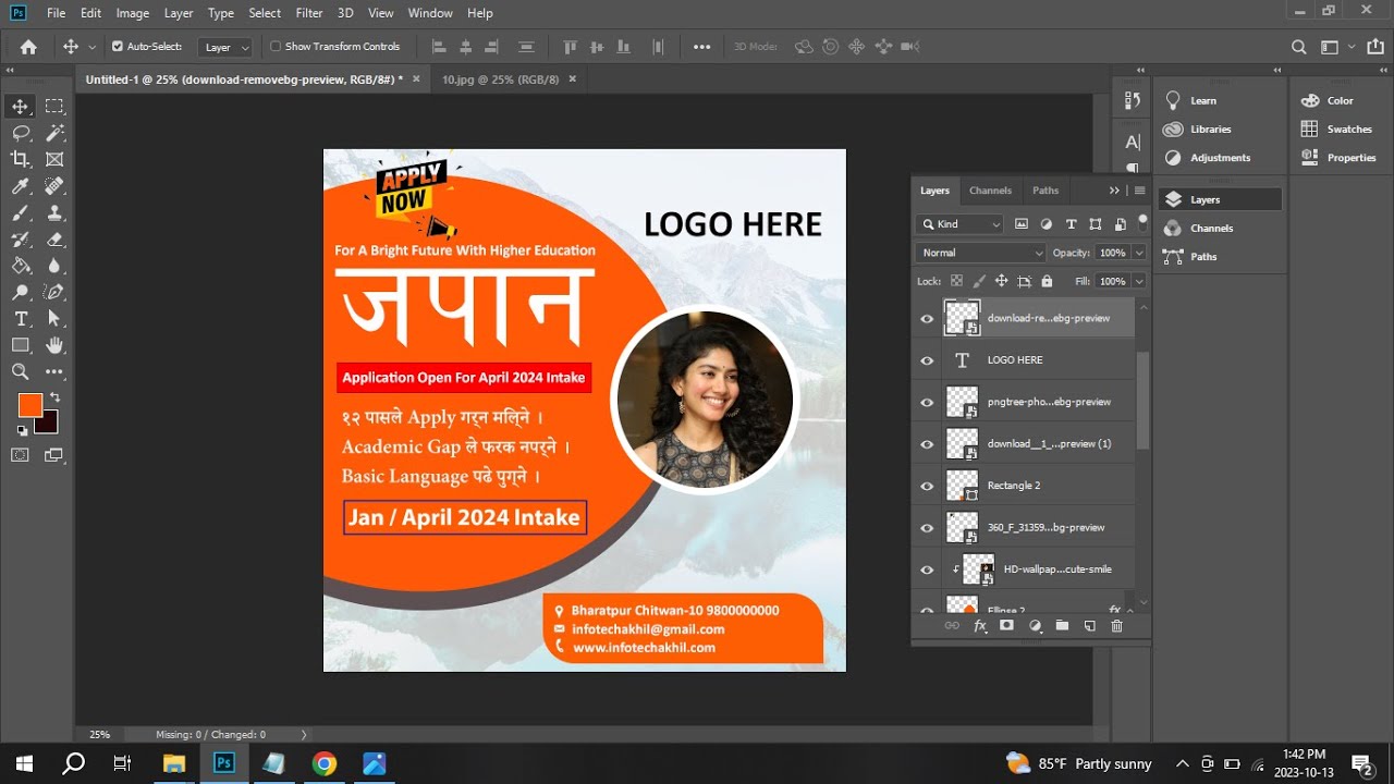 How To Make Social Media Post In Photoshop || Graphic Design ...