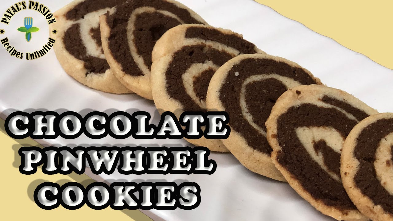 How to Make Chocolate PinWheel Cookies | Eggless Pinwheel Cookies ...