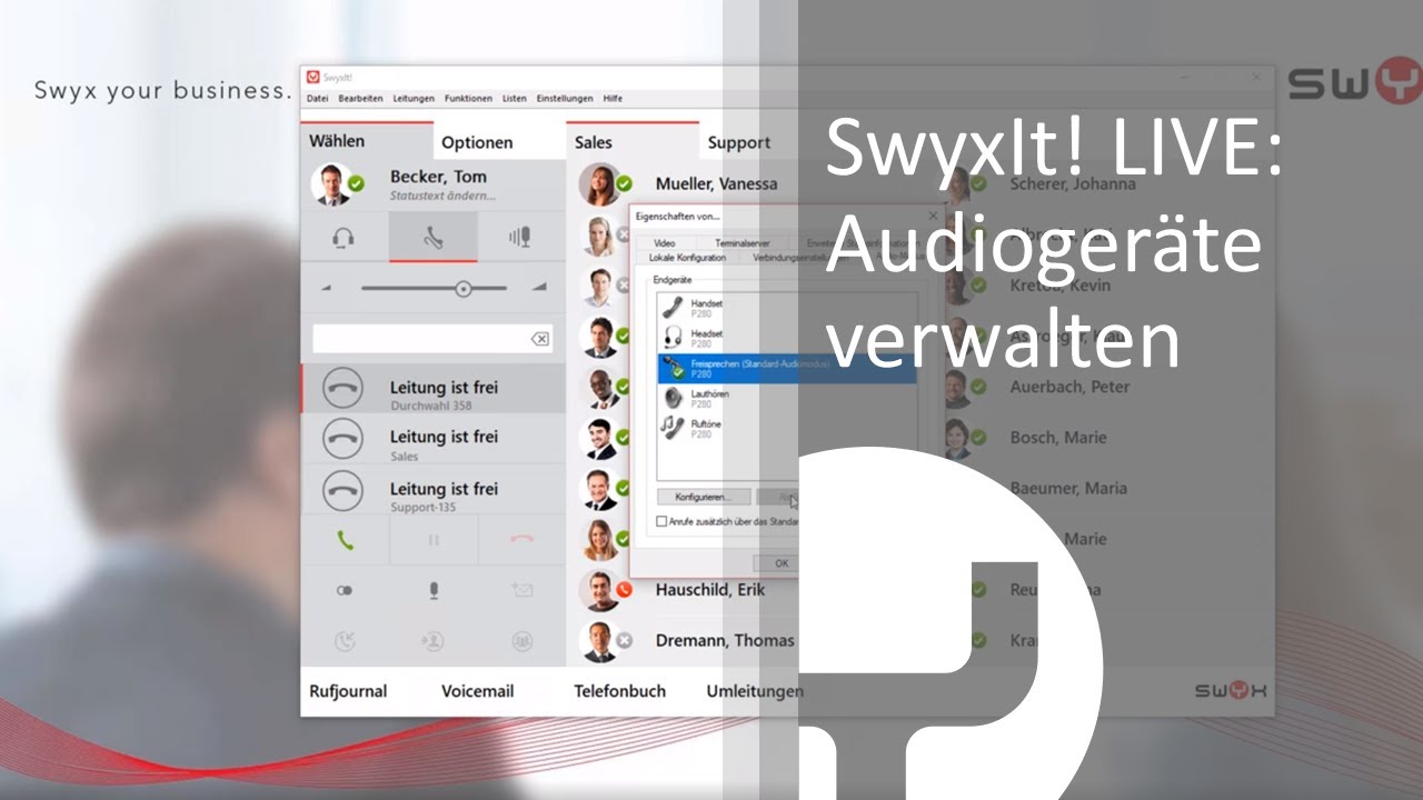 SwyxIt! LIVE: Audiogeräte verwalten - YouTube