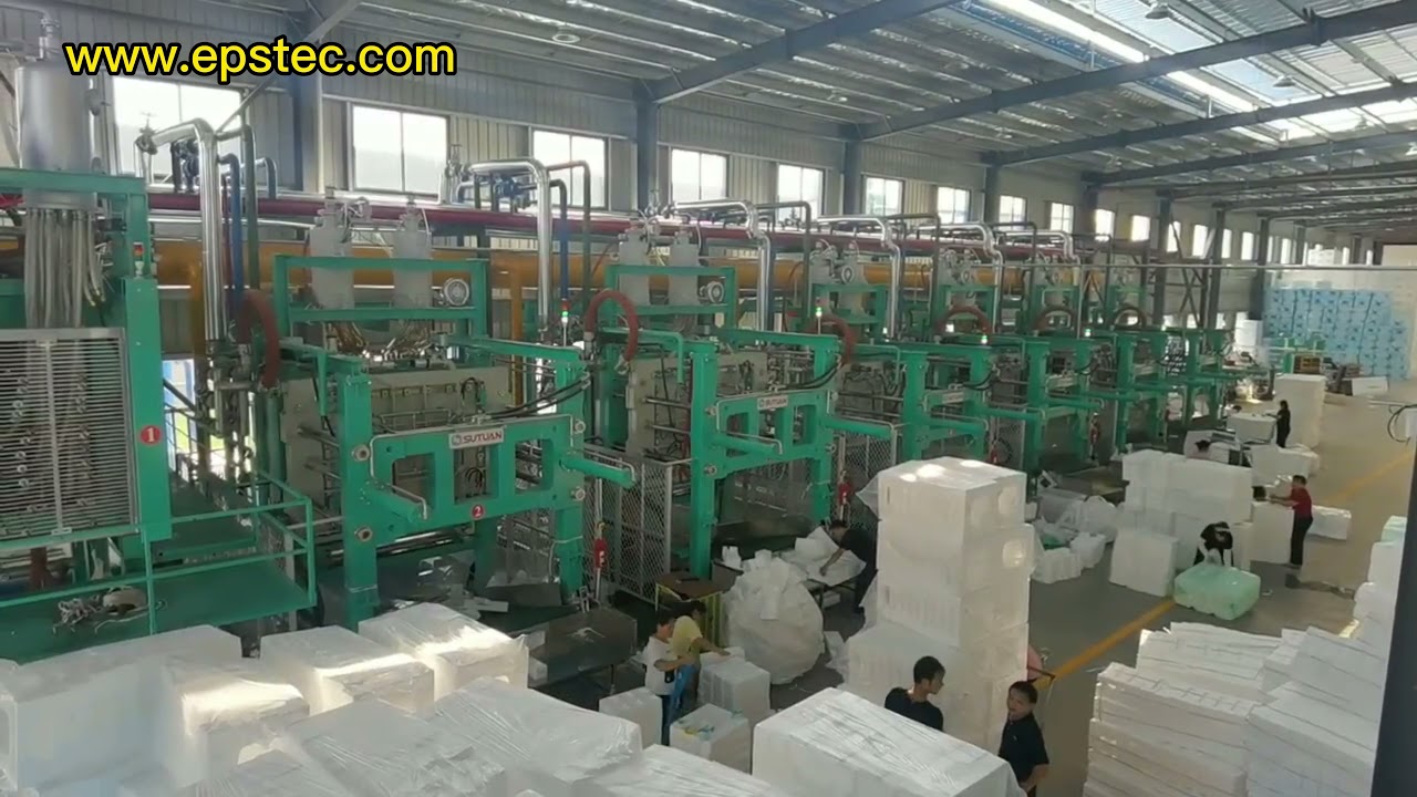Automatic EPS silo system running in the EPS foam package manufacturer ...