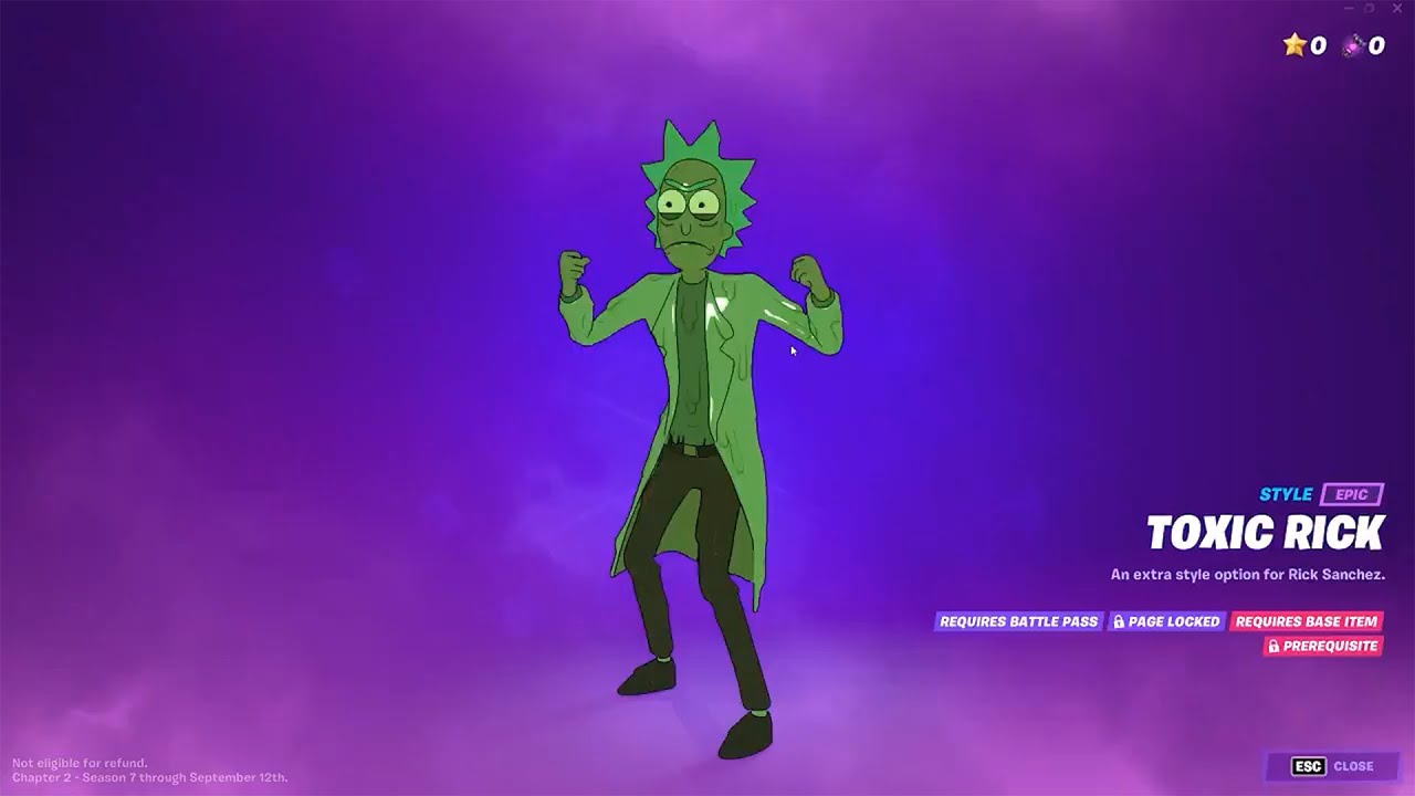 NEW Fortnite TOXIC RICK SKIN! (Rick Sanchez) - YouTube