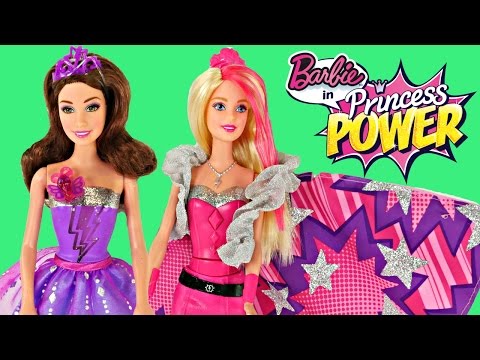 Barbie in Princess Power Super Sparkle and Dark Sparkle Dolls Transform From Hero to Princess DCTC