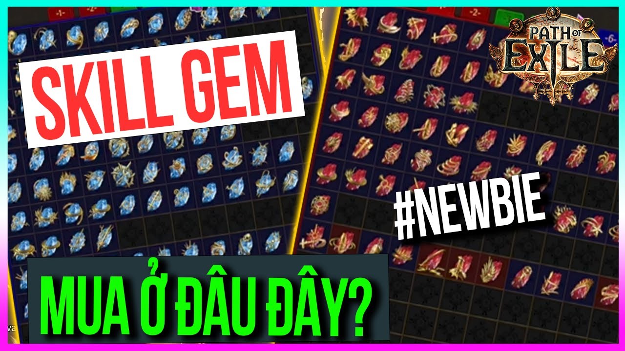 [POE] SKILL GEM Mua ở đâu đây? và Newbie trải nghiệm POE 1 tập 3 - YouTube