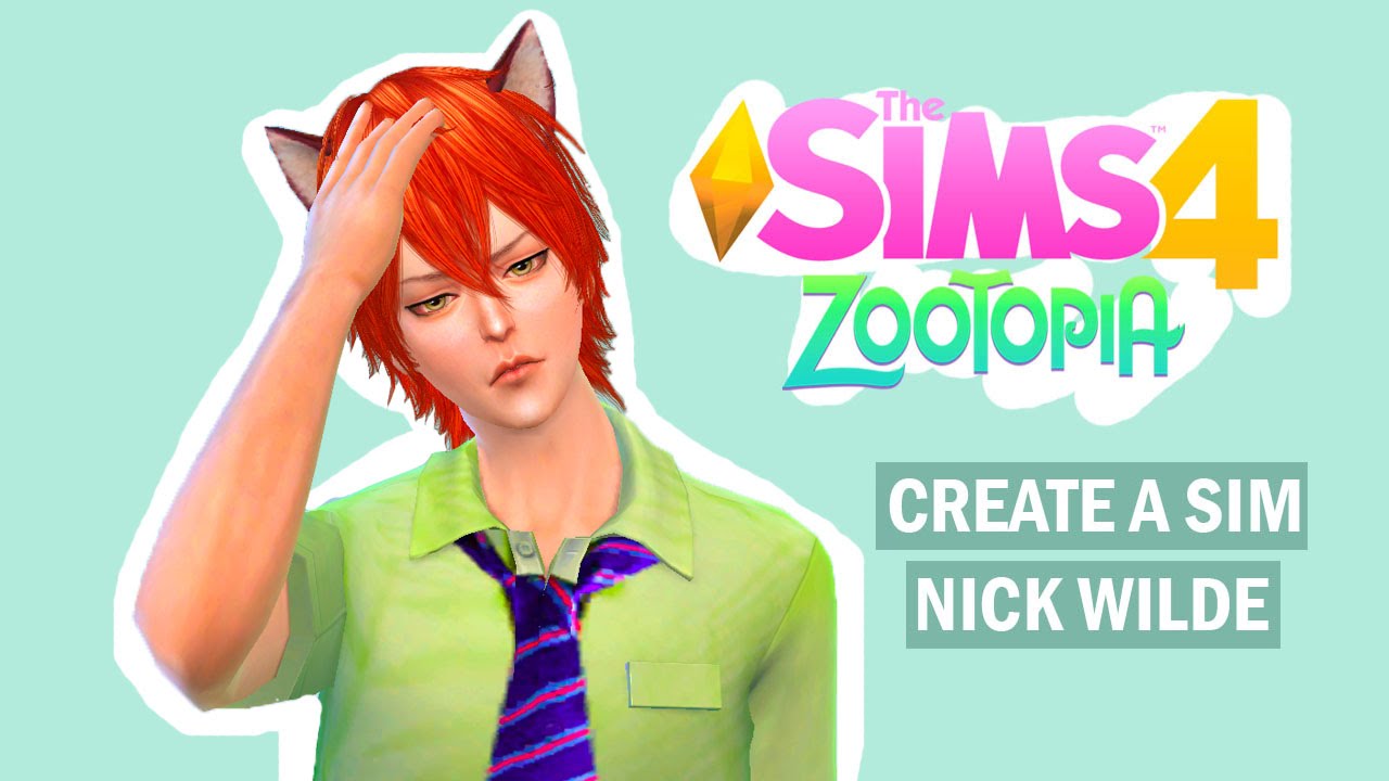 The sims 4 : CAS - Nick Wilde (ZOOTOPIA) - YouTube
