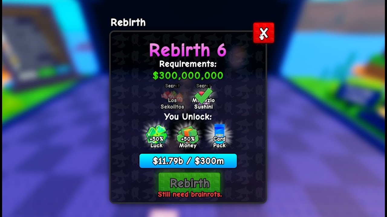 Getting Rebirth 6 In Plants Vs Brainrots Is A Bit More Challenging ...