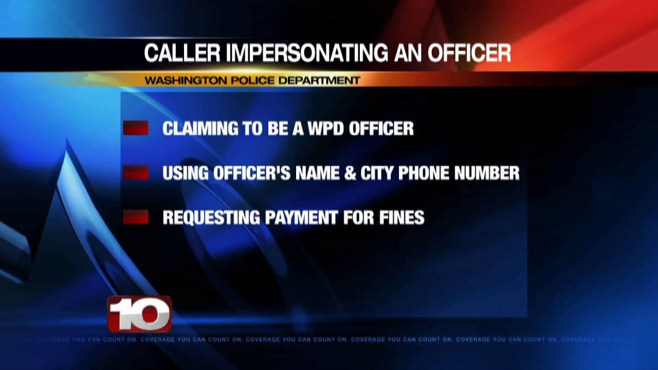 Scam Alert: caller is impersonating a Washington, IN officer - YouTube