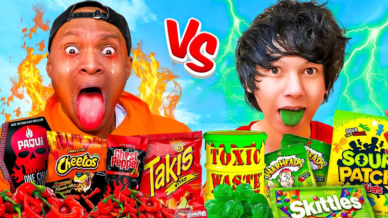 Eating The World's SPICIEST vs SOUREST FOODS (ft. Shawn Stokes) - YouTube