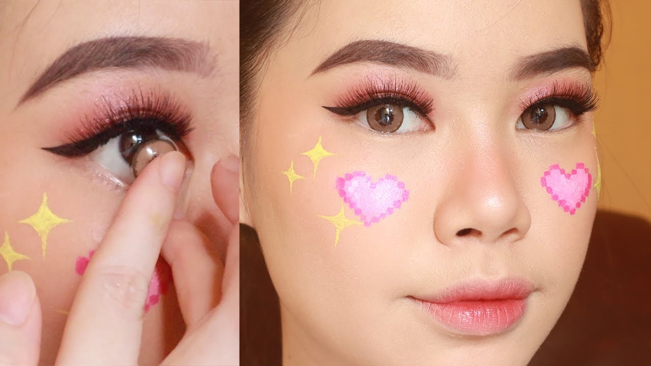 my first attempt to do PIXEL MAKEUP!😂💘 - YouTube