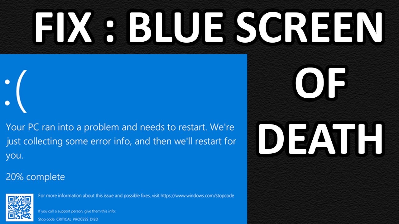 2020 FIX Your PC Ran Into A Problem And Needs To Be Restarted | How to ...