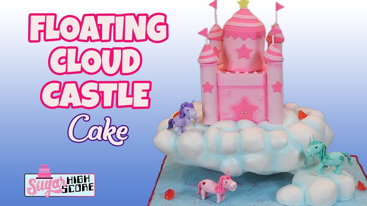 FLOATING CLOUD CASTLE CAKE - YouTube