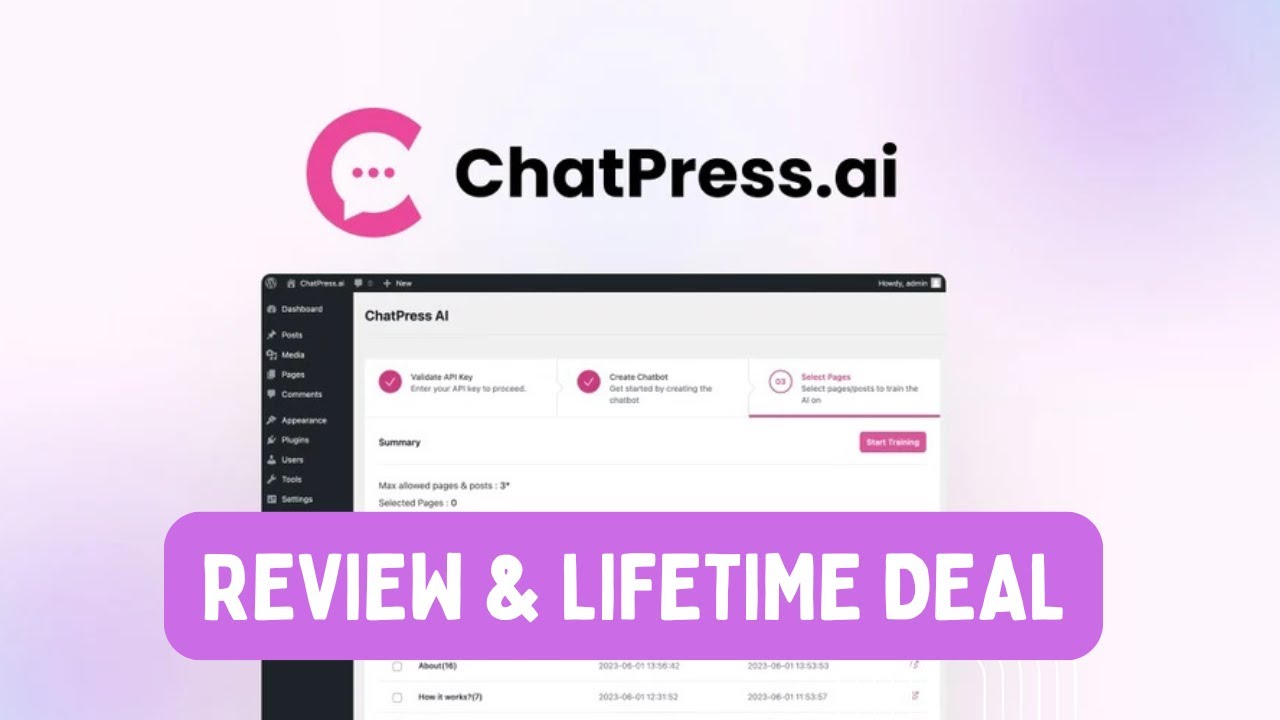 ChatPress. AI Reviews and Lifetime Deal | Create Custom ChatGPT-style Chatbots Trained - YouTube