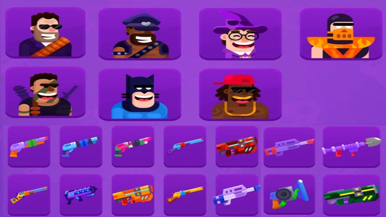 HITMASTERS ALL OUTFITS AND ALL GUNS UNLOCKED | ALL LEVELS 120 GAMEPLAY ...