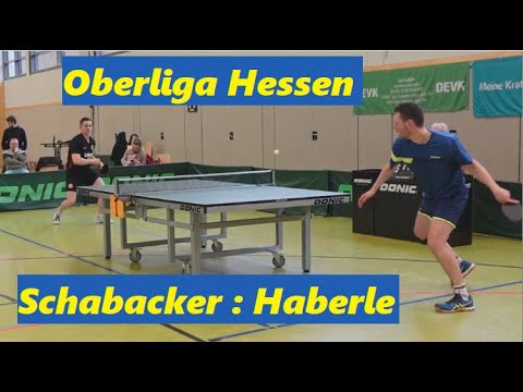 Oberliga Hessen | Starkes Match der Linkshänder D.Haberle(TTR 2086) : J.Schabacker(TTR 2266)