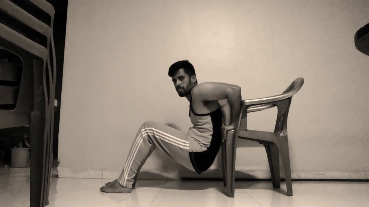 Home Workout - Triceps Dips on chair/Table - YouTube