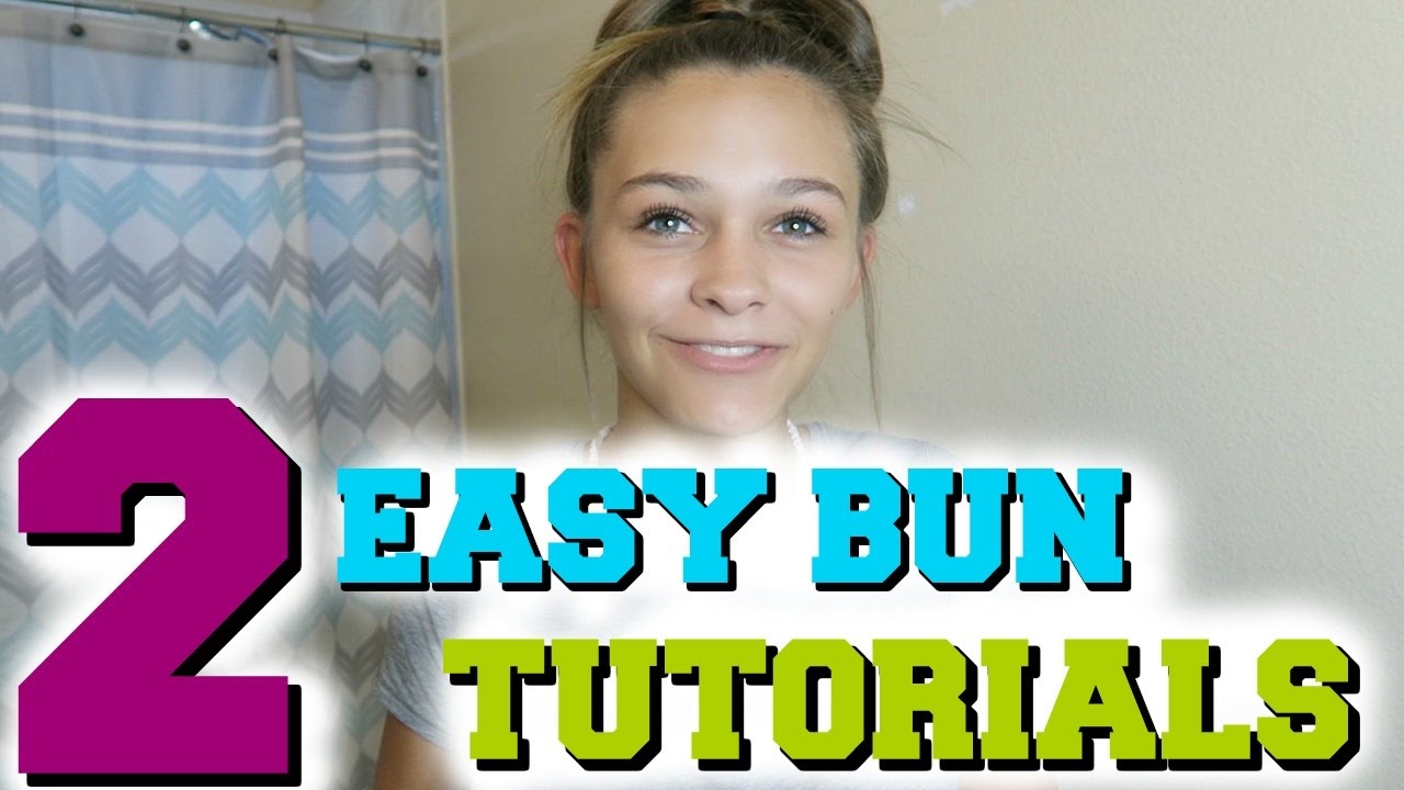 2 QUICK AND EASY BUN TUTORIALS! - YouTube