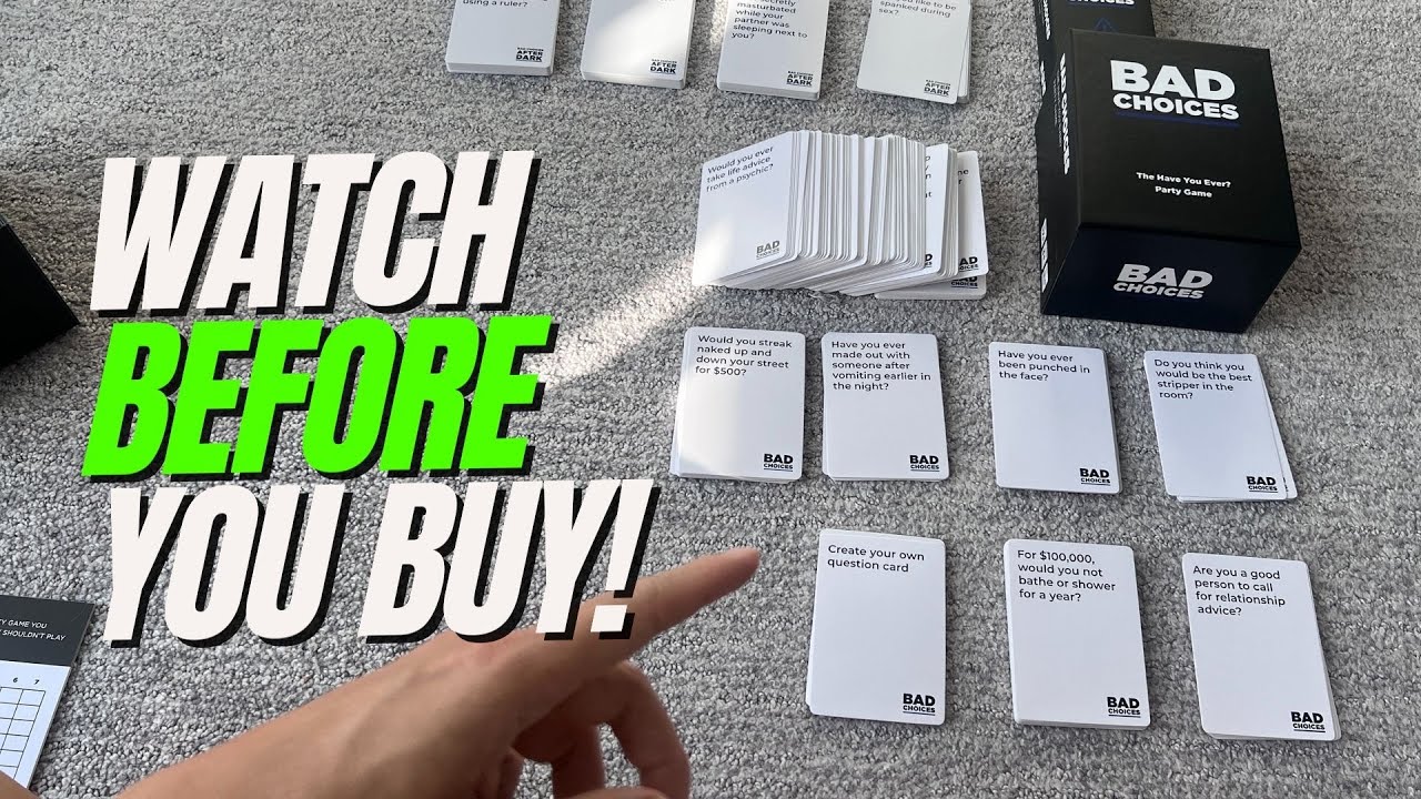 BAD CHOICES Full Game review!! How 2 play! #badchoices #badchoicesgame ...