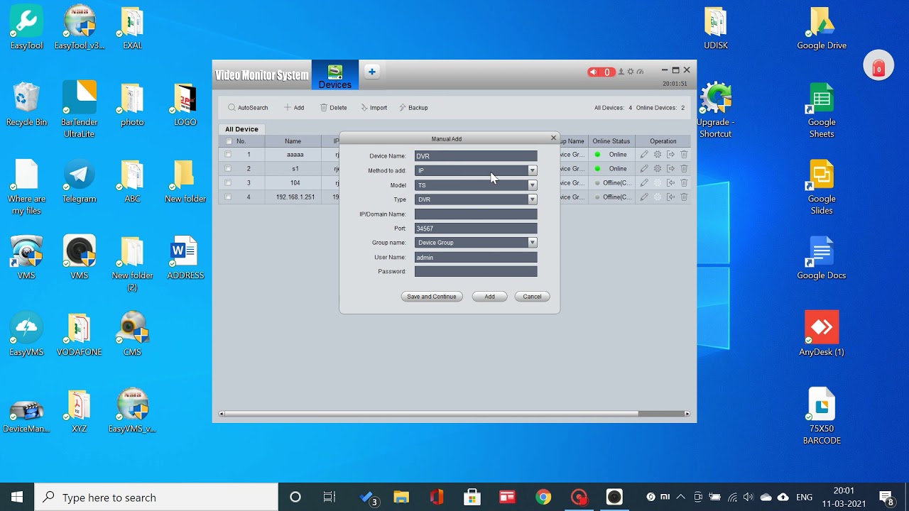 HOW TO ADD XVRVIEW DVR ON VMS THROUGH LOCAL IP - YouTube