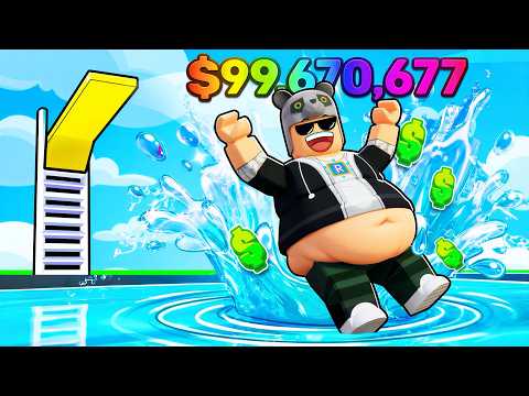 ROBLOX'TA ŞİŞMANLAYIP HAVUZA ATLADIK ve SUYU Sıçrattık!! 😱💦