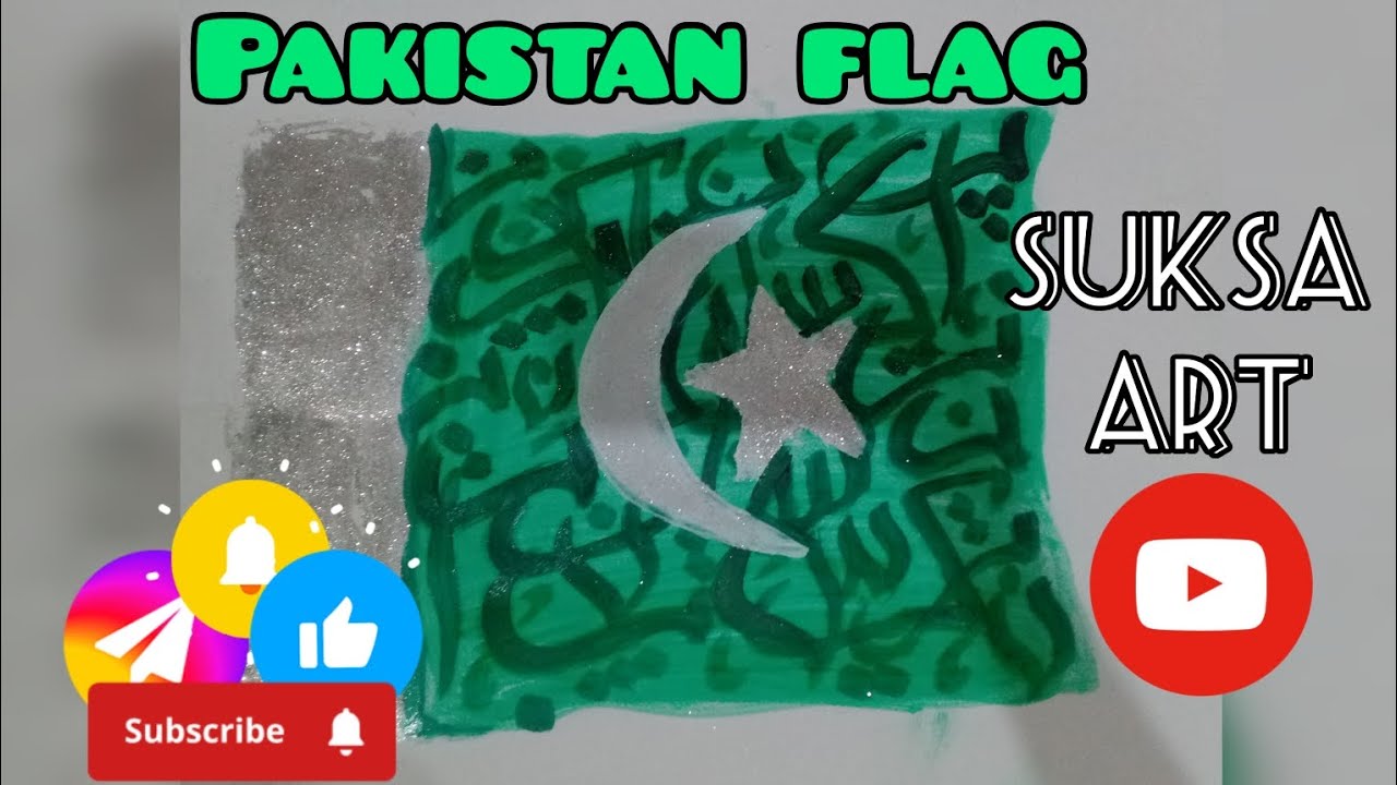 making Pakistan flag in a unique style 💚 - YouTube