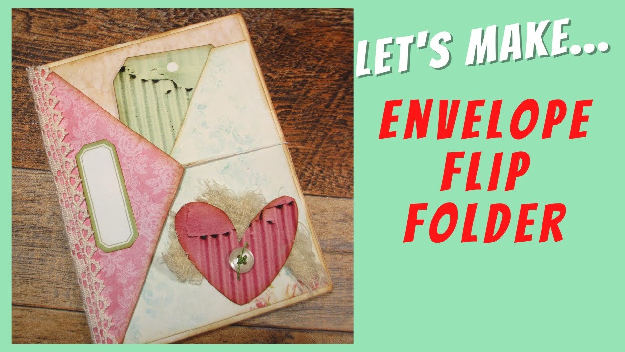 How to make an Envelope Flip Folder with Pockets - YouTube