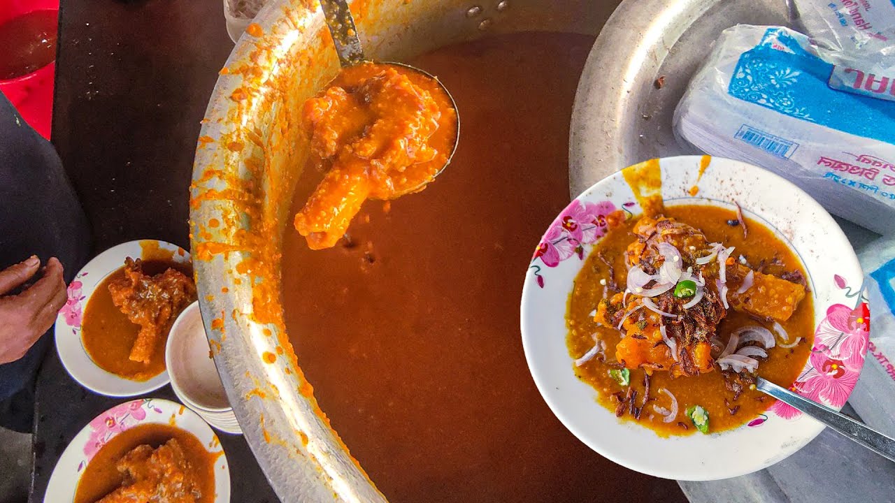 Biggest Beef Nalli Haleem @ Tk 150 | Bangladeshi Street Food | Nalli ...