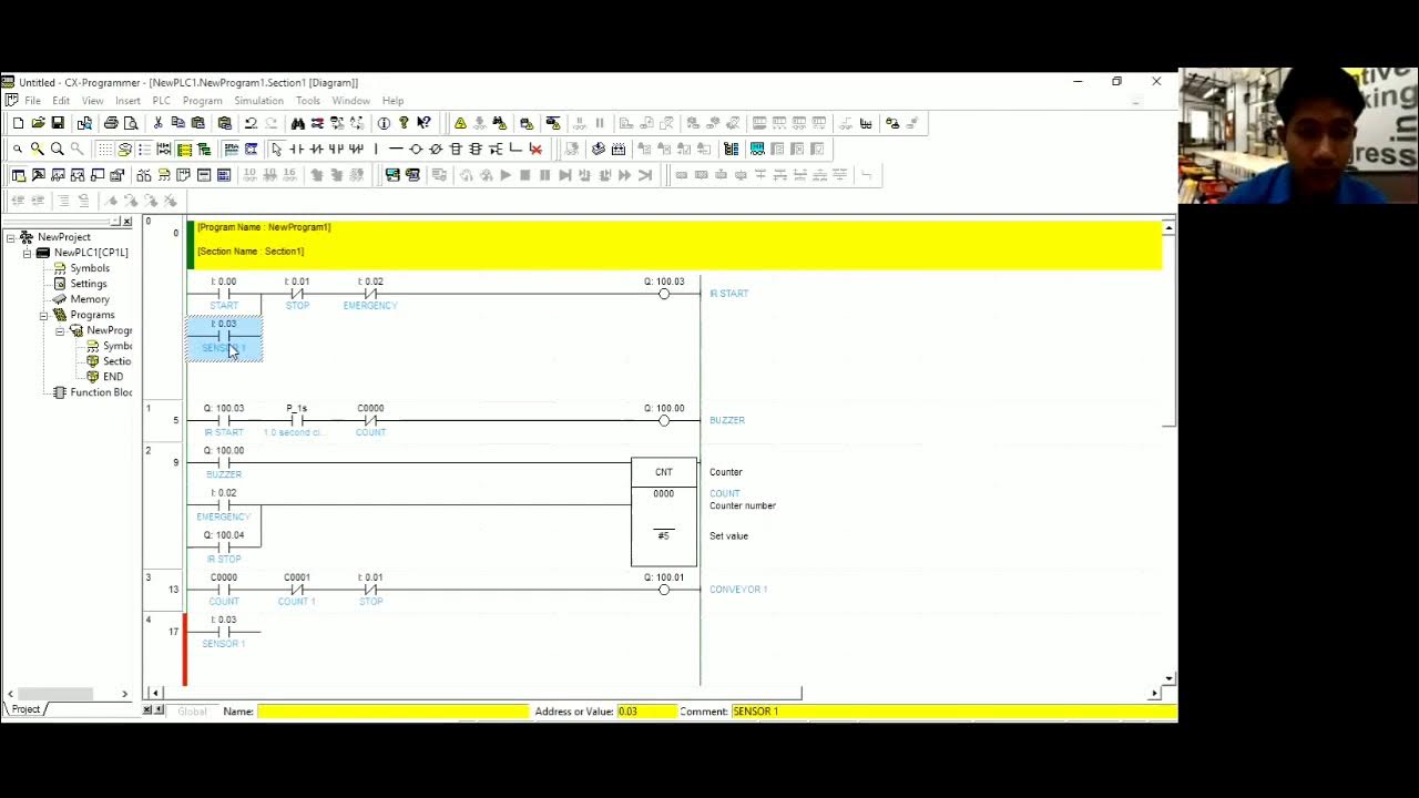 Simulasi Sistem 2 Konveyor menggunakan program cx programmer dan cx ...