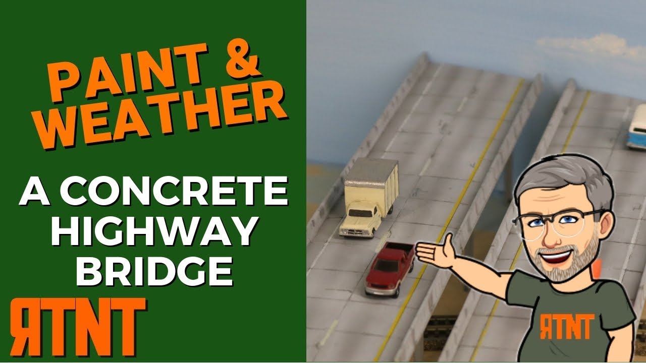 How To Weather A Concrete Bridge Model - YouTube
