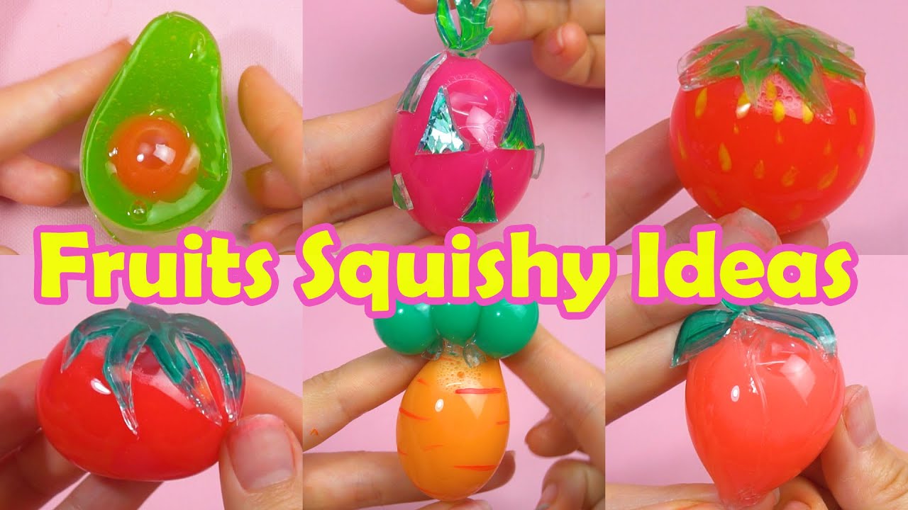 Kawaii Fruits Tiktok Compilation 🥑 Easy DIY Fruits Squishy with Nano ...