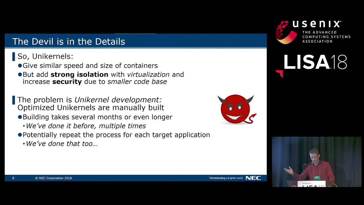 LISA18 - Unikraft: Unikernels Made Easy - YouTube