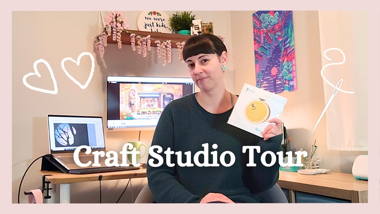 Craft Business Home Studio Tour 🪡 Cross Stitch Designer - YouTube