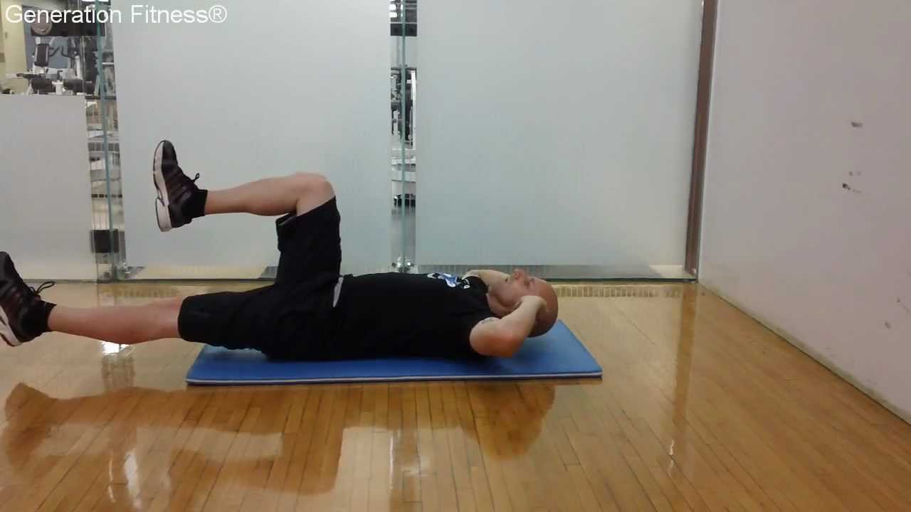 Workout Library - One-Leg Up Crunches - www.workoutlibrary.com - YouTube