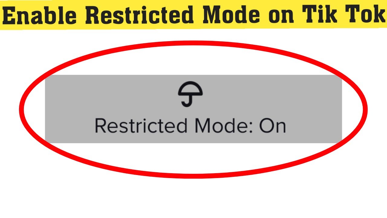How to Enable Restricted Mode on Tik Tok - YouTube
