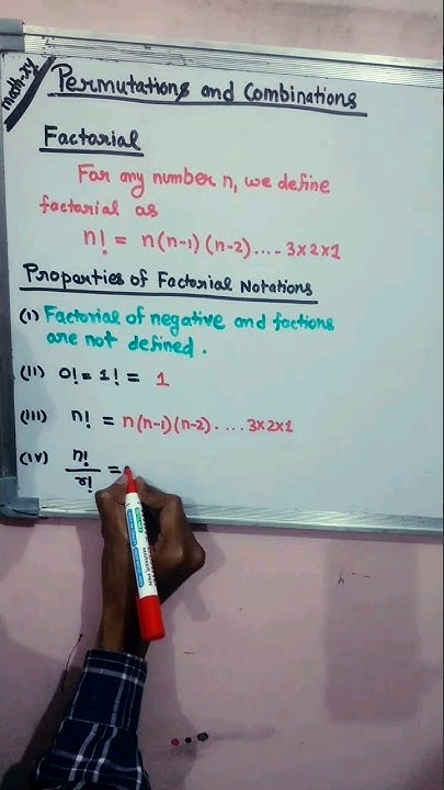 PART 1 PERMUTATIONS AND COMBINATIONS:-Factorial - YouTube