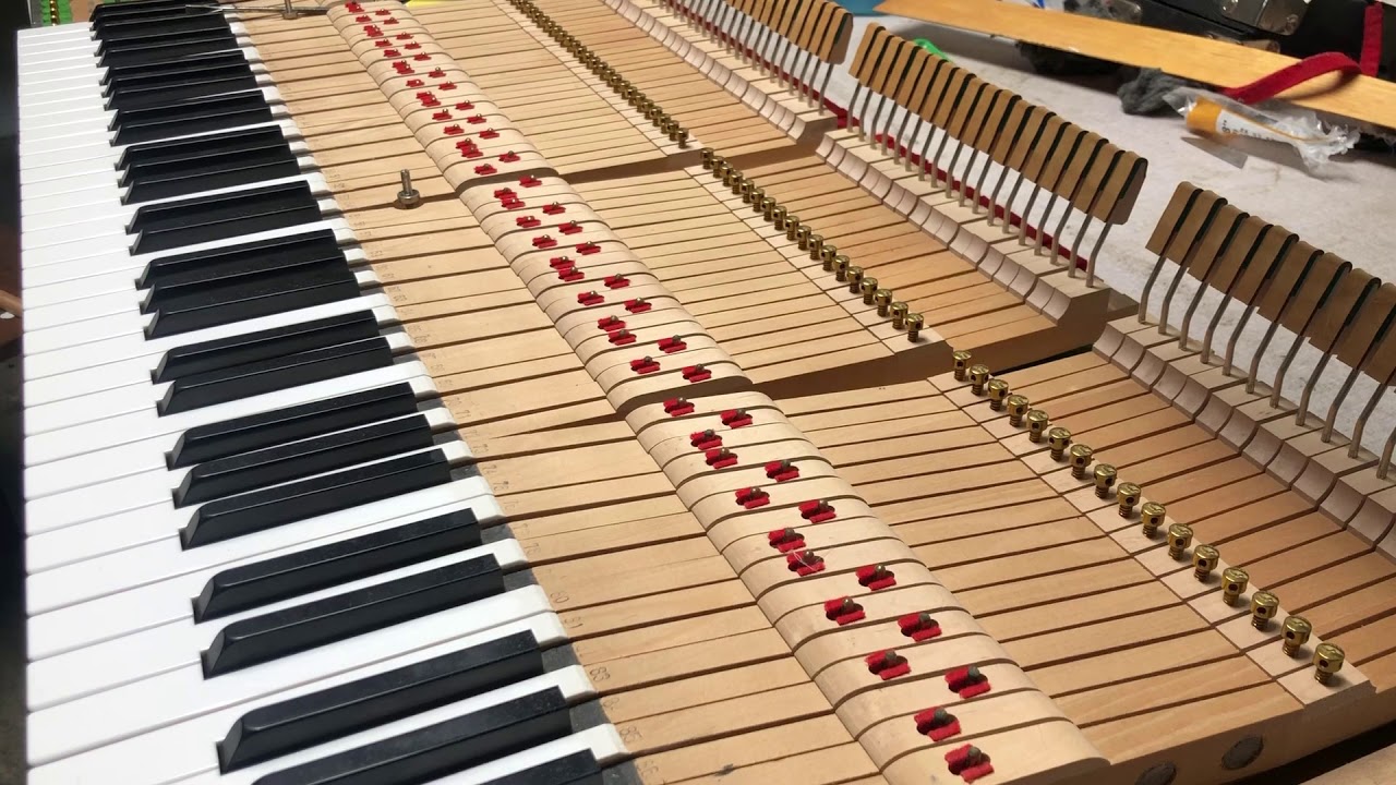 Taking out Grand Piano Keys - YouTube