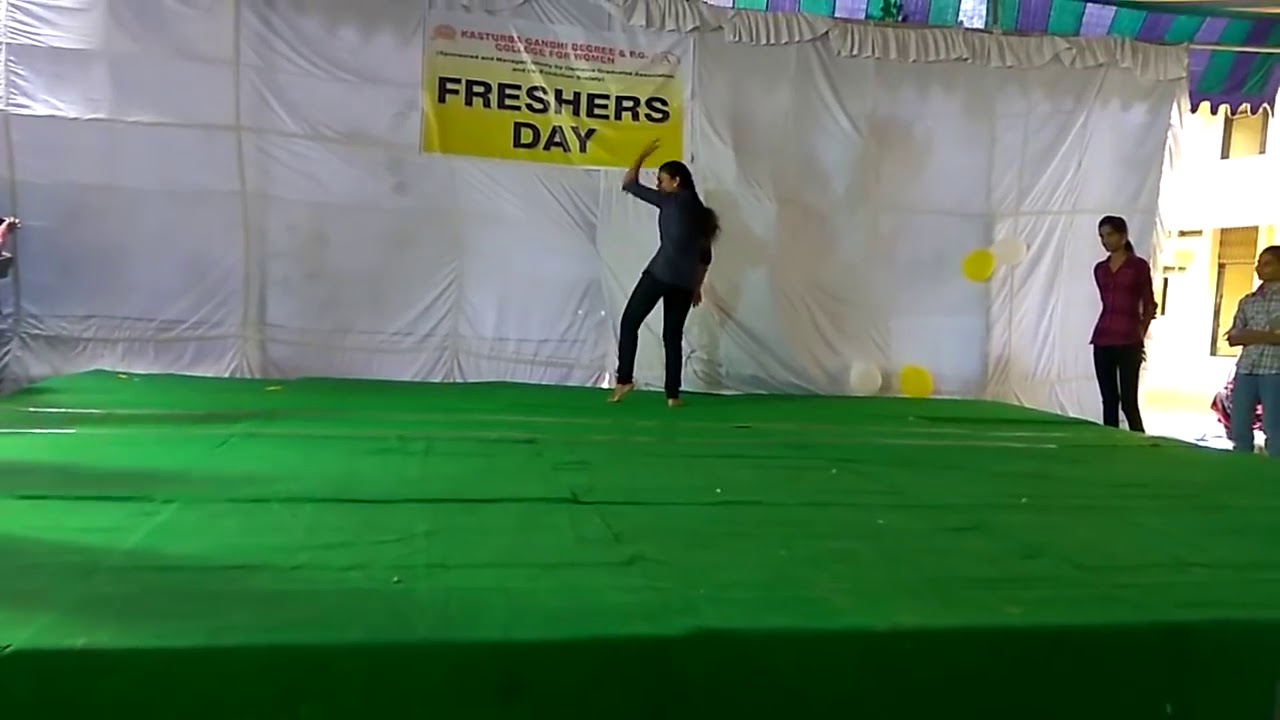 College girls dance performance in freshers day celebrations - YouTube