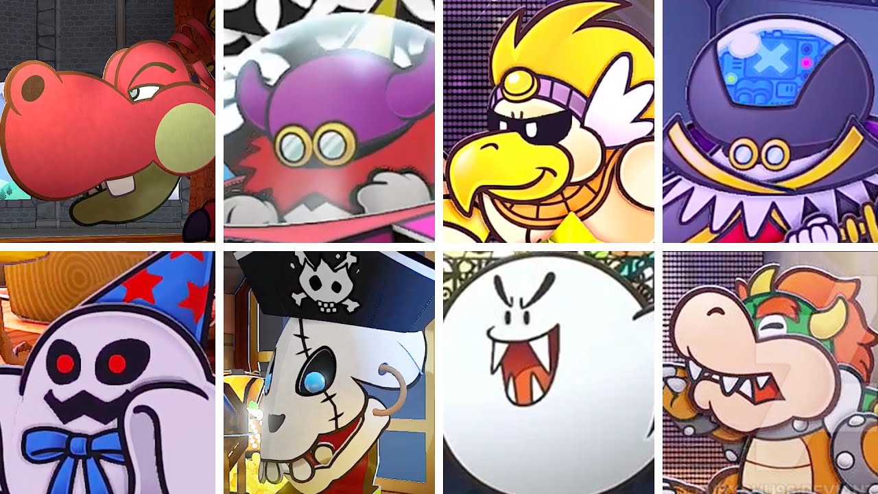 All Boss Battles - Paper Mario: The Thousand-Year Door HD Remake - YouTube