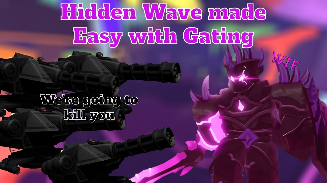 Beating Hidden Wave with 4 Gatling Guns | Roblox TDS - YouTube