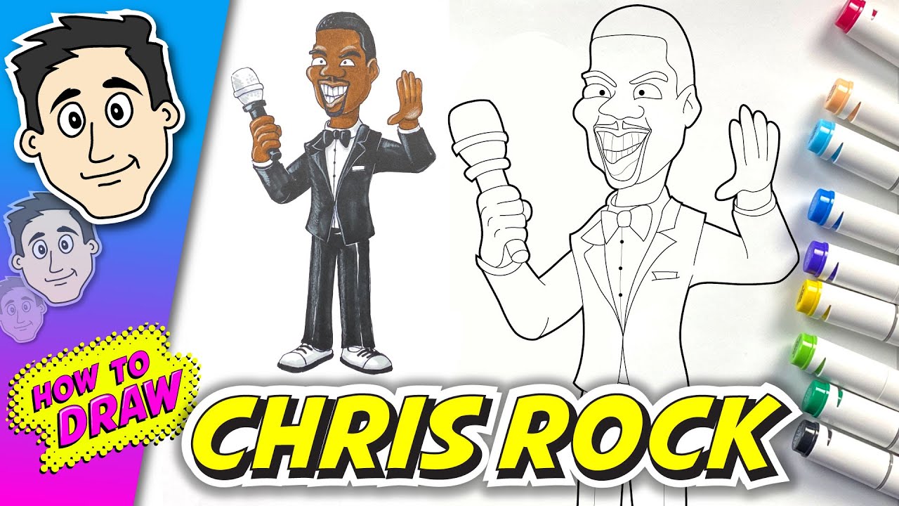 How to Draw CHRIS ROCK Simpsons - Simple Easy Steps Learn - YouTube