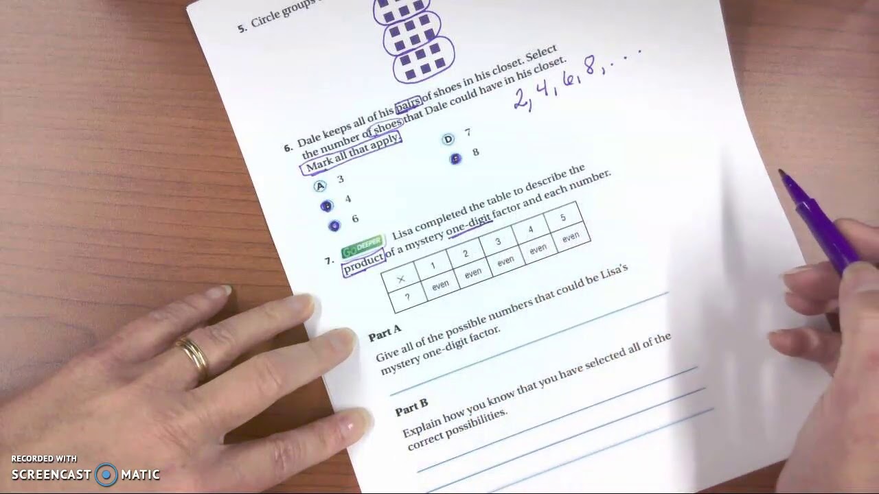 3rd GoMath Chapter 4 Review Part 2 of 6 - YouTube