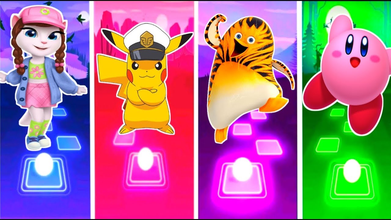 Talking Tom 🆚 Pikachu 🆚 The Garfield 🆚 Kirby 🎶 Who is best - YouTube