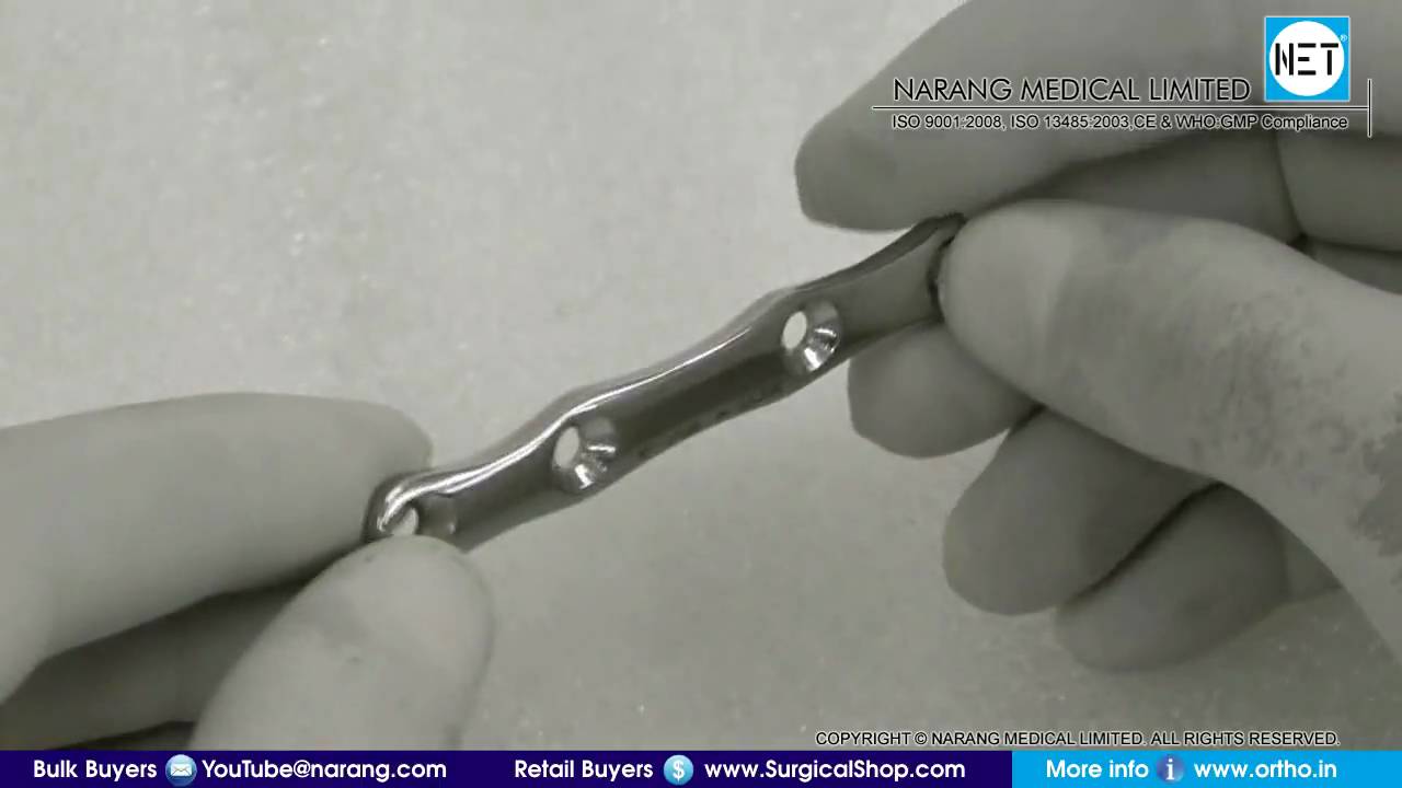 Sherman Bone Plate, 4 Holes, Stainless Steel. - YouTube