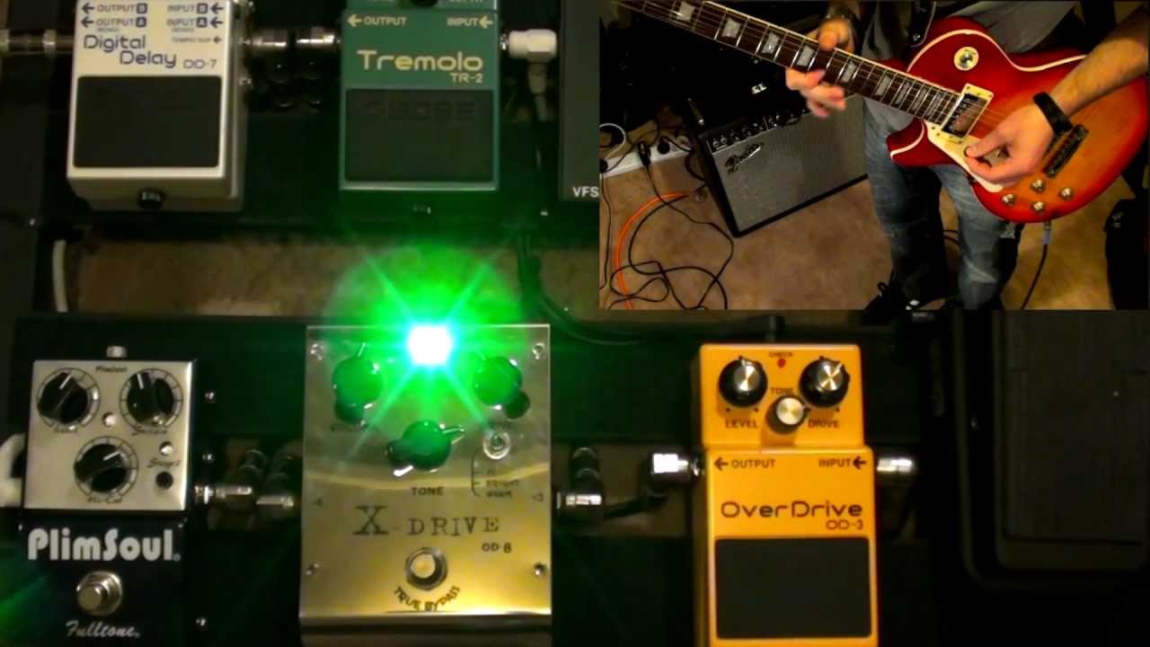 Fender Deluxe Reverb + Les Paul with 3 Overdrive Pedals - YouTube