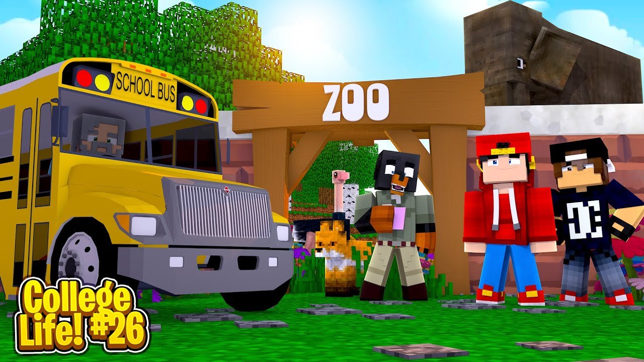Minecraft College Life #26 - IT'S FIELD TRIP DAY & THE GUYS MEET AN OLD ...