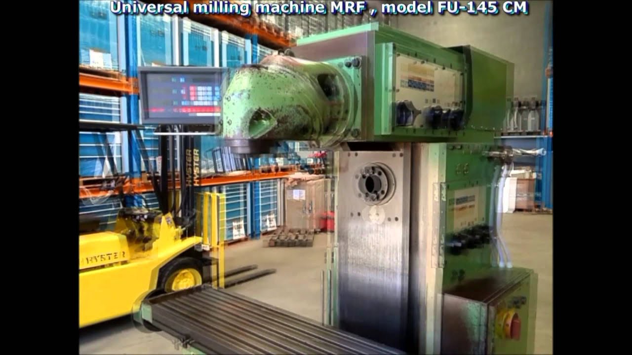 DYNSTO MRF industrial heavy duty universal milling machine FU-145 - YouTube