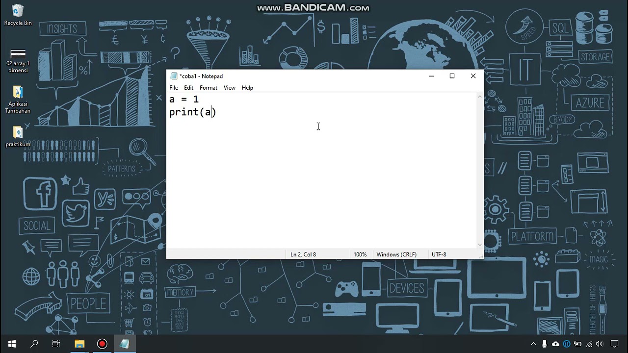 Kelas Virtual Tutorial Python Array 1 Dimensi Youtube 1787