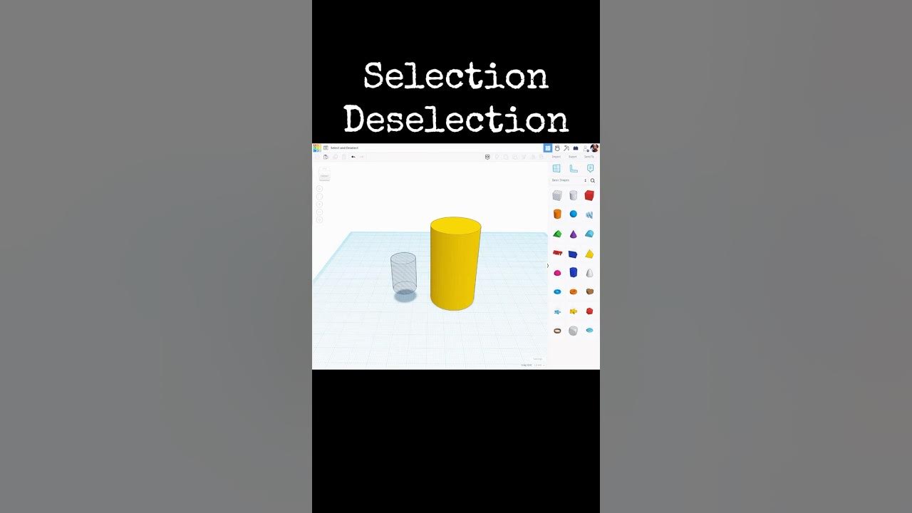 TinkerCAD Tips! Object Selection and Deselection. #tinkercad #caddesign #3dprintable #3dprinting ...
