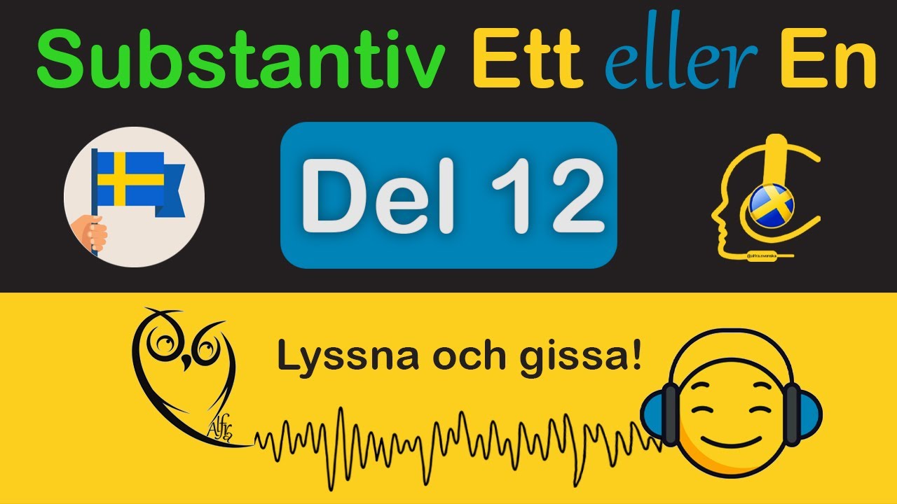 Substantiv En_ord och Ett_ord ( Del 12 )/ lär dig svenska! تمامی لغات ...